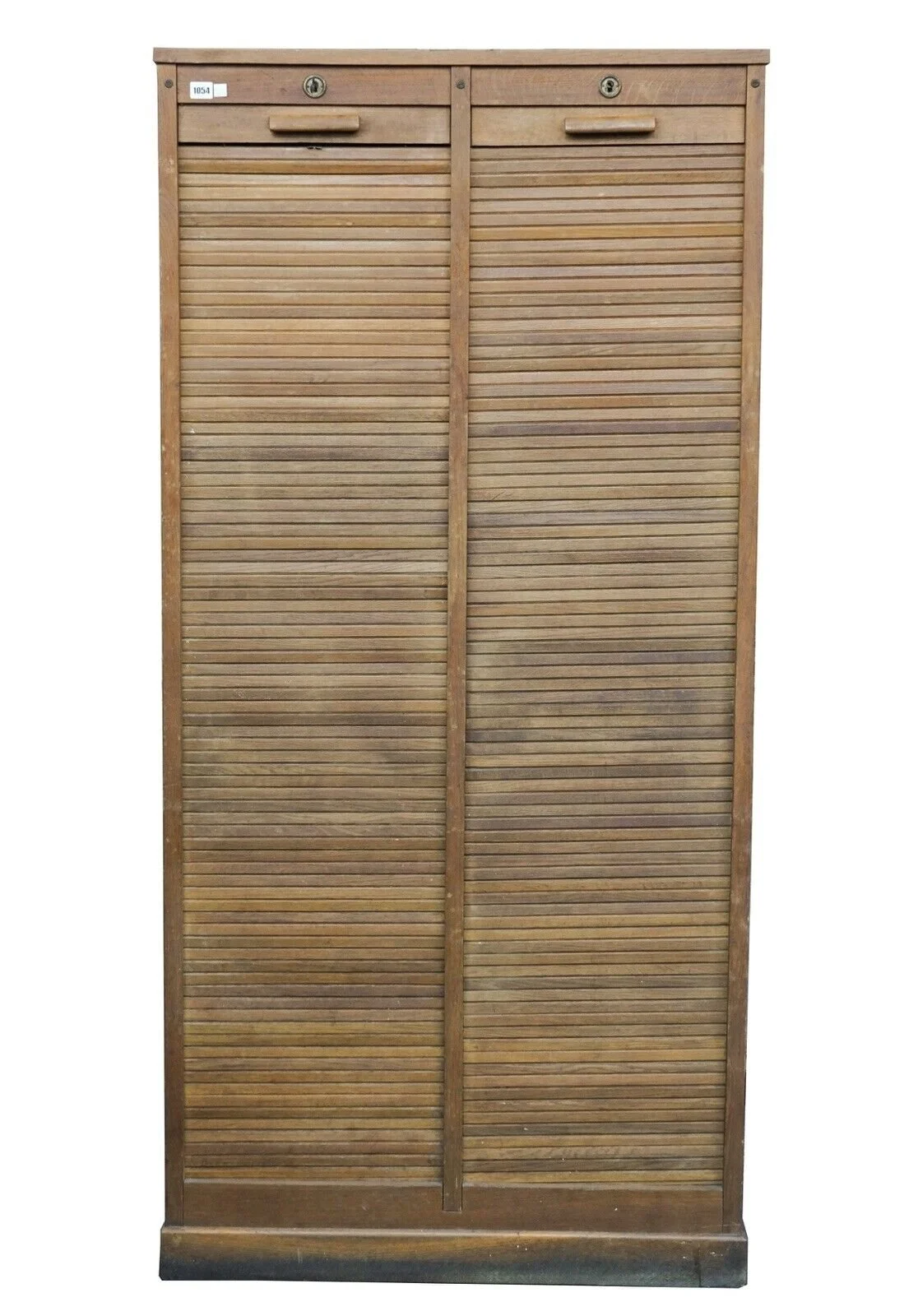 20th CENTURY FRENCH TAMBOUR ROLLER DOOR CABINET — Hill's Antiques