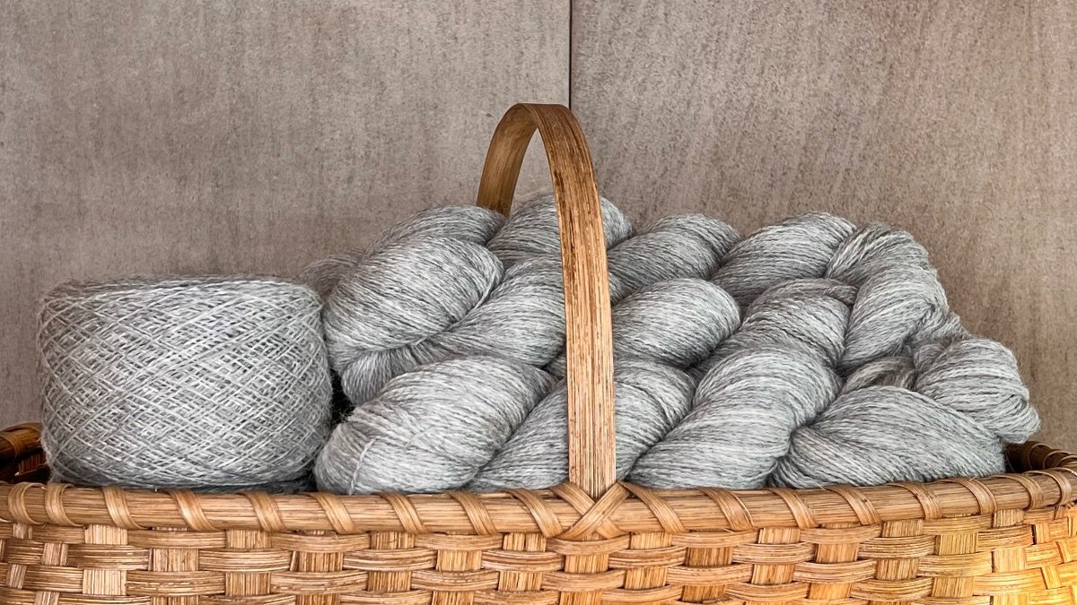 Gotland-Merino Yarn | 2-Ply Lace Weight, Naturally-Colored Light Grey ...