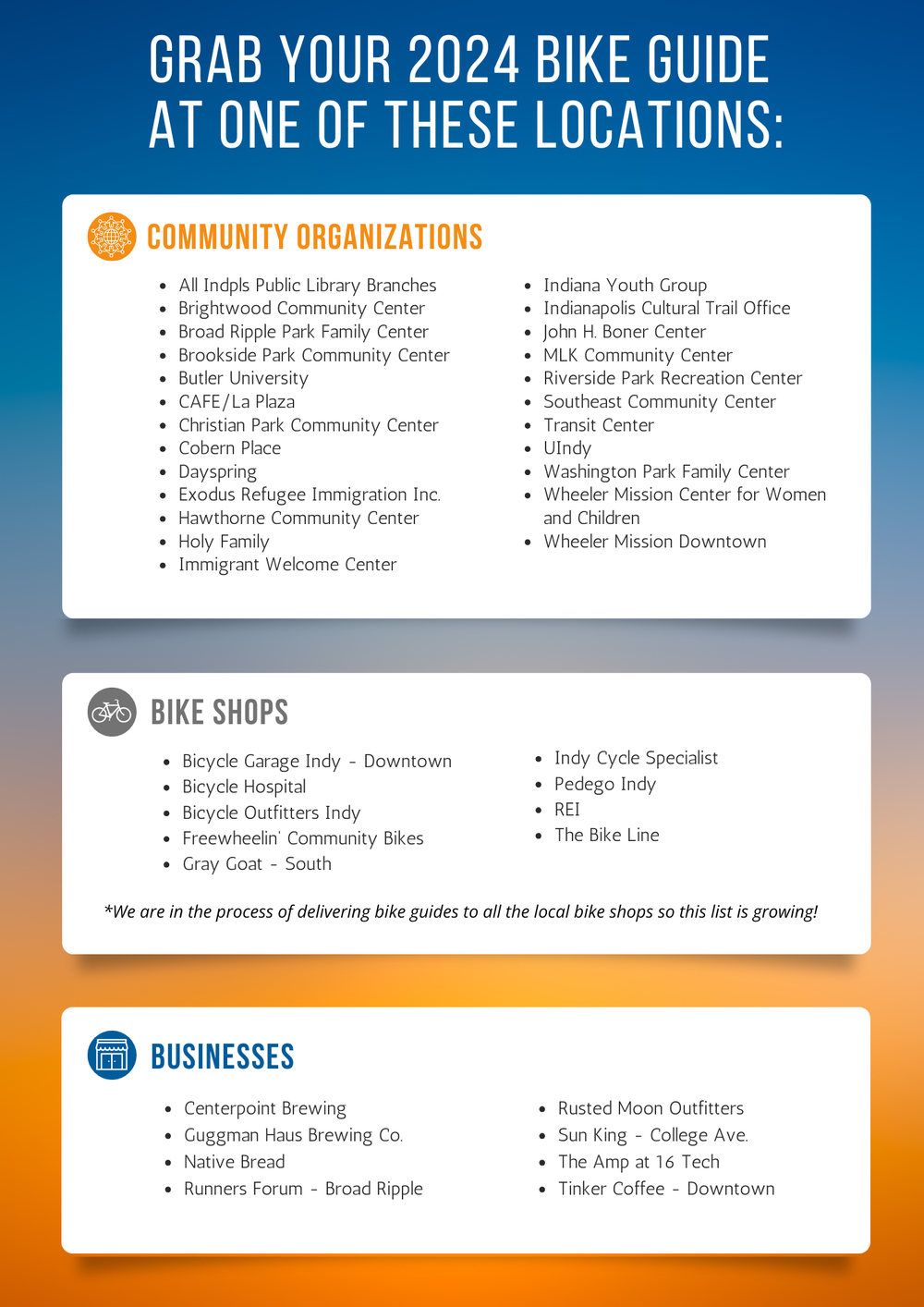 The 2024 Bike Indianapolis Bike Guides are now available! — Central ...