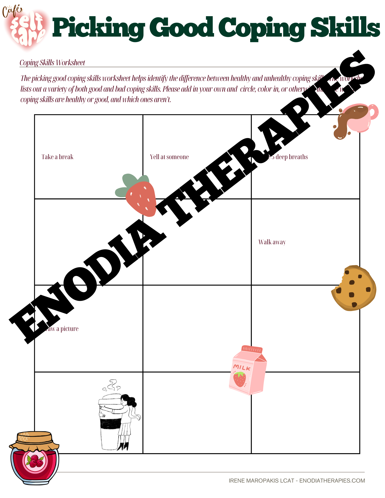 Botanical Self-Care Blueprint: Therapy Worksheet DOWNLOADABLE PRINTABLE ...
