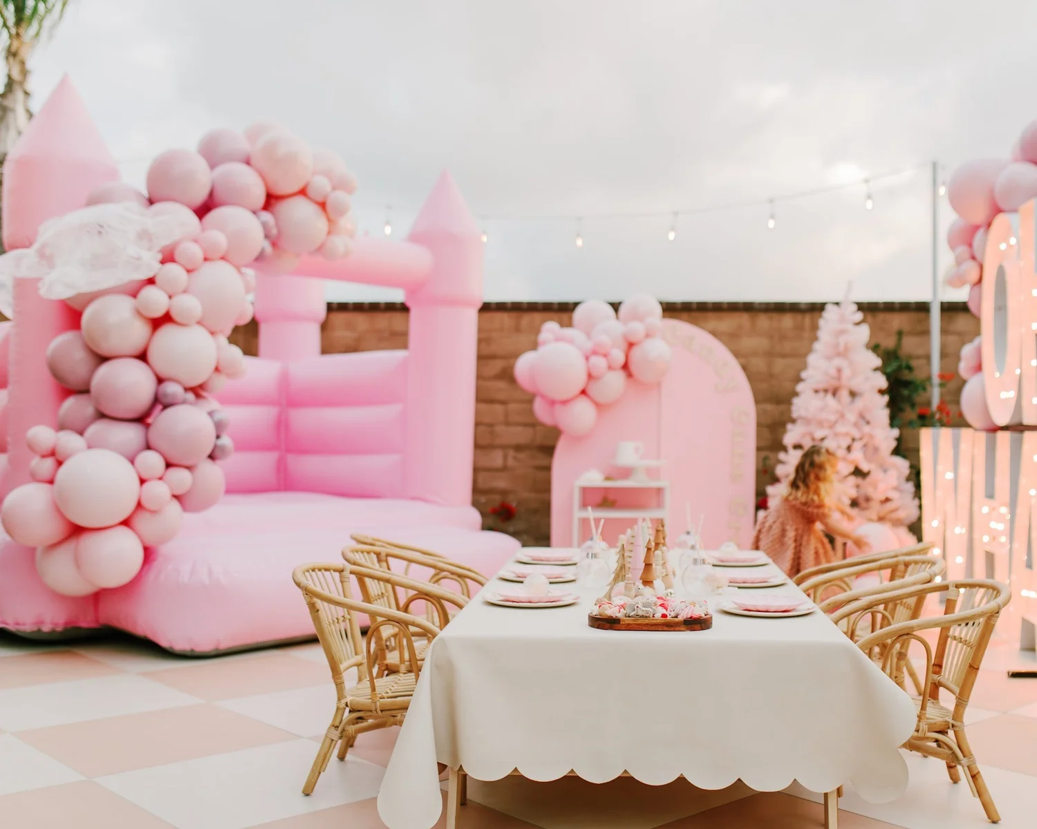The Pink Mini - San Diego White Bounce House Rental — Inflate San Diego ...