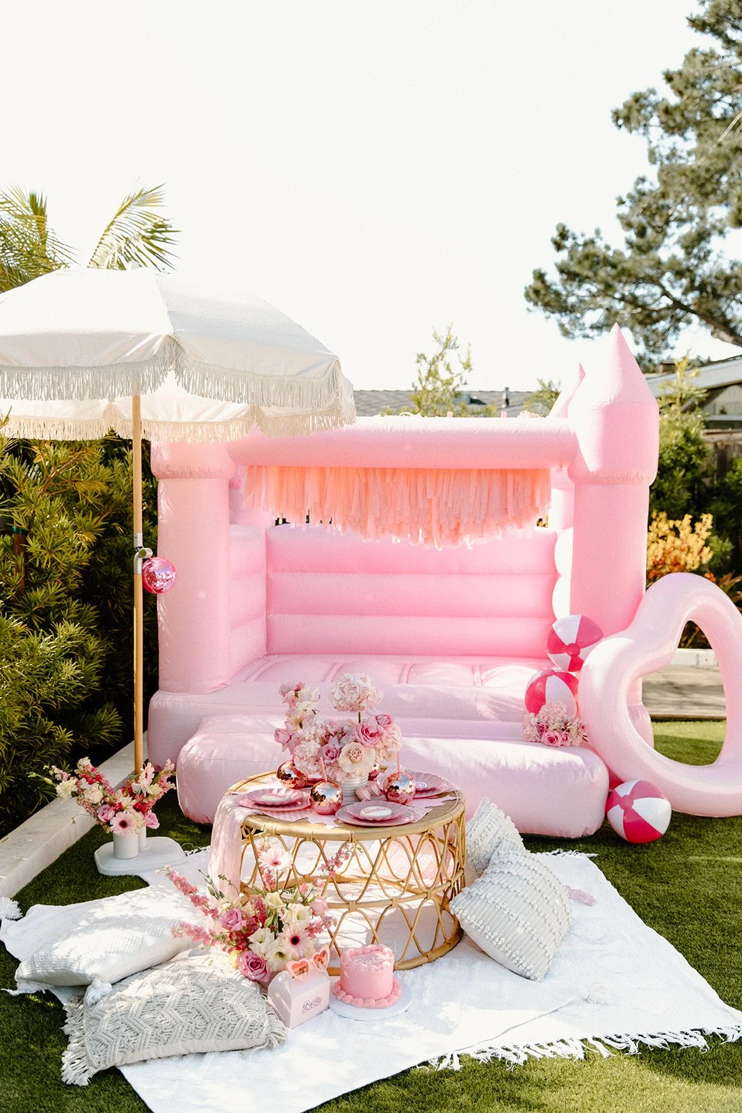 The Pink Mini - San Diego White Bounce House Rental — Inflate San Diego ...