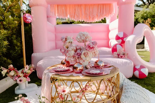 The Pink Mini - San Diego White Bounce House Rental — Inflate San Diego ...