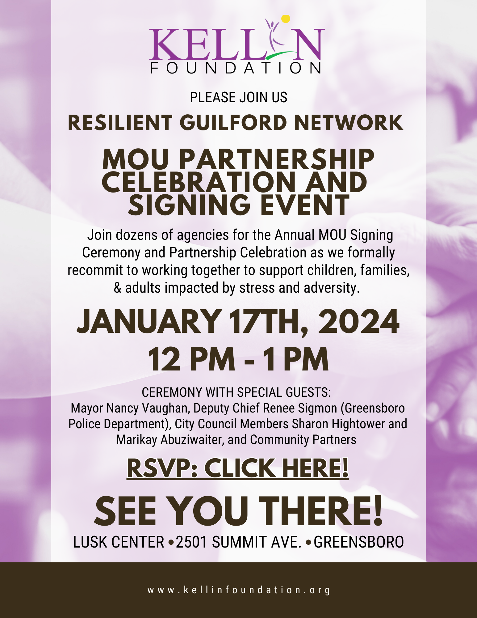 Resilient Guilford Network Recommitment Ceremony — Kellin Foundation