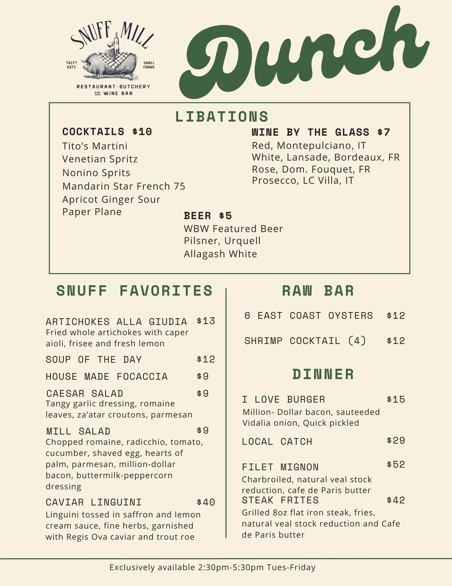Snuff Mill Restaurant, Butchery & Wine Bar - Wilmington, DE