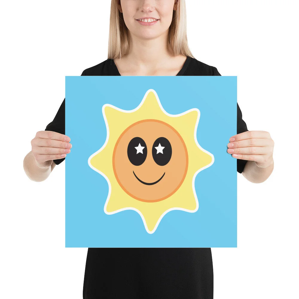 Happy Sun Poster — Angevine Studios