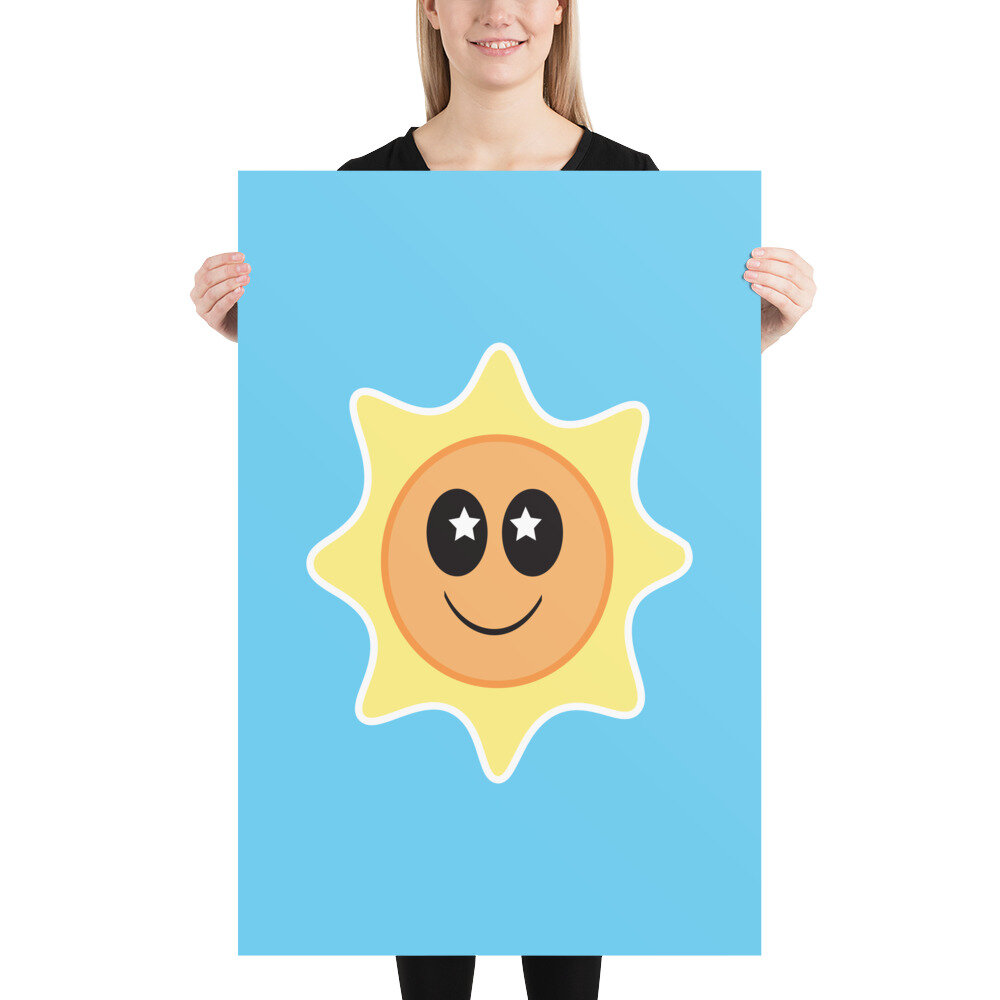 Happy Sun Poster — Angevine Studios