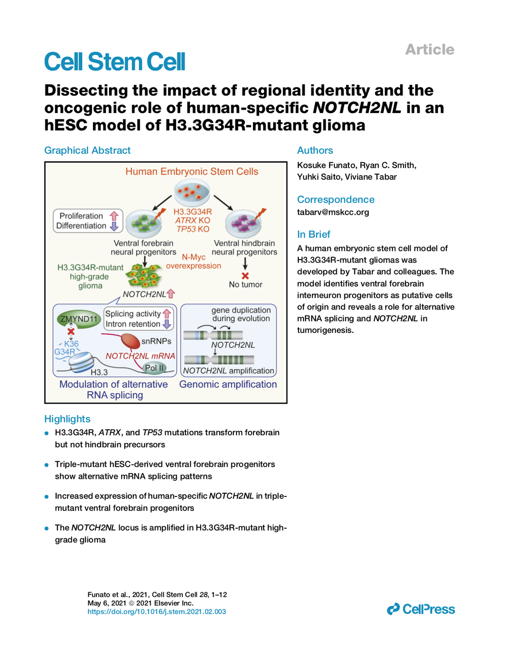 Publications — Kosuke Funato Lab @ UGA