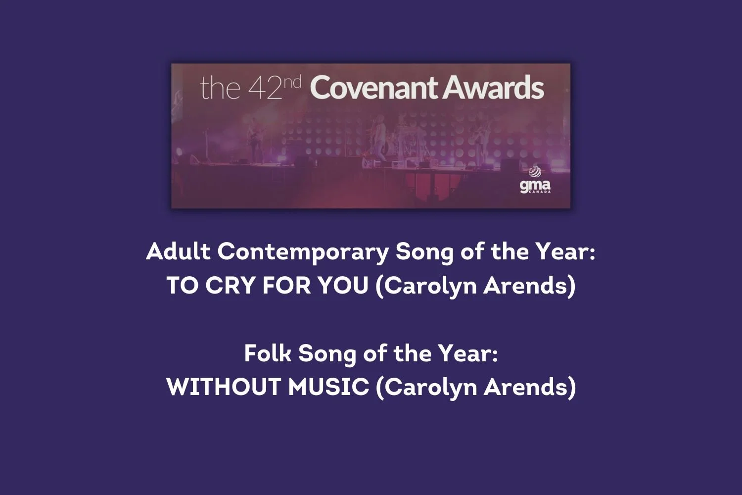 Arends Wins Two Song of the Year Awards — Carolyn Arends