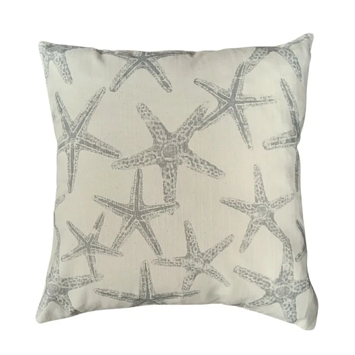 beach treasures cushion cover, premier prints fabric, sea shell cushion ...