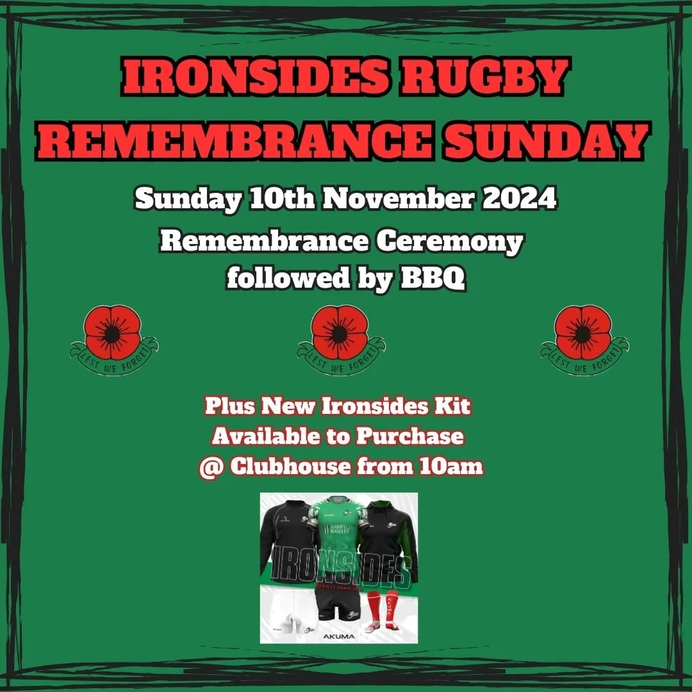 Ironsides Rugby Remembrance Sunday — Ironsides Rugby Club