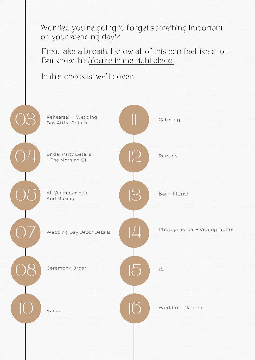The Master Checklist — Grit and Grace Events
