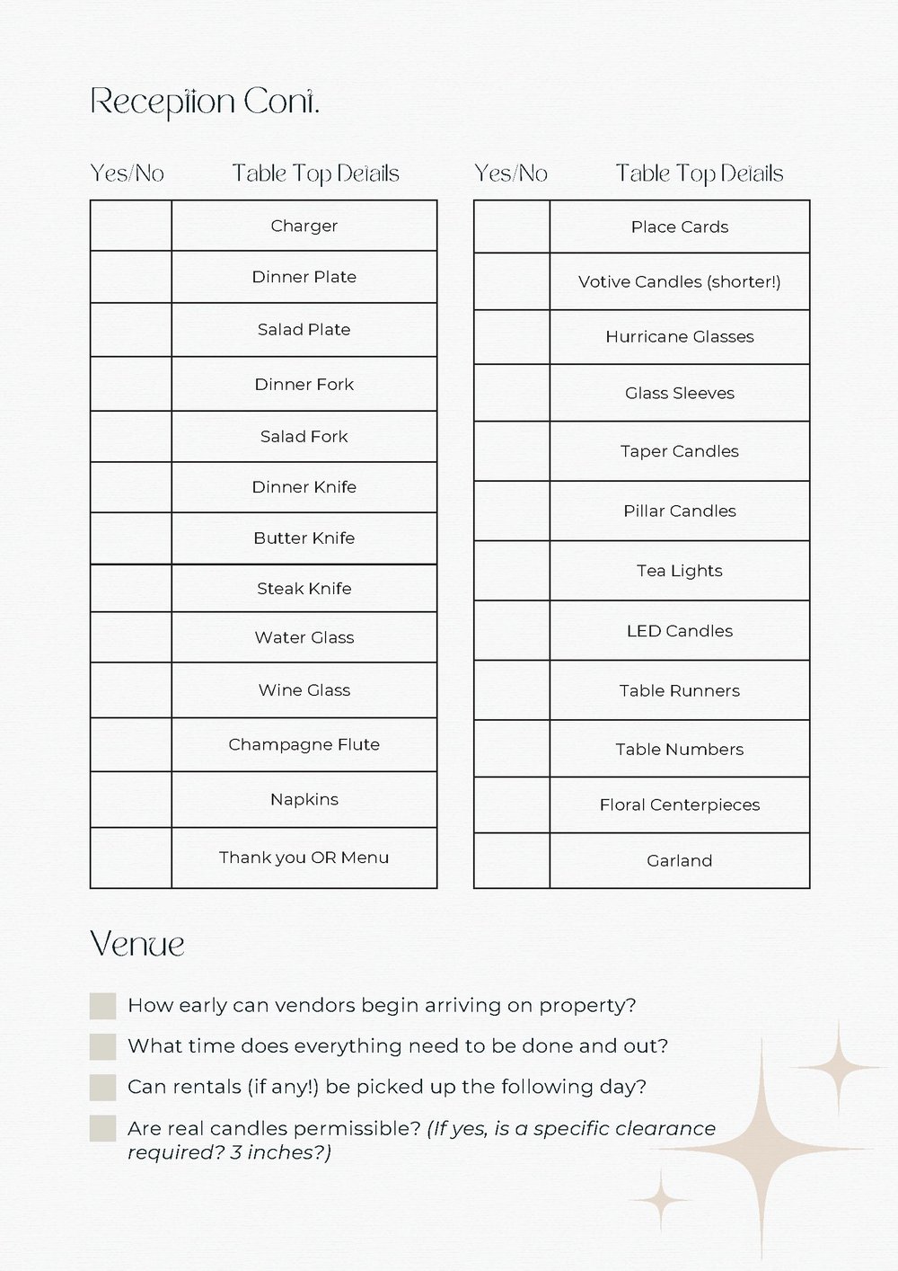 The Master Checklist — Grit and Grace Events