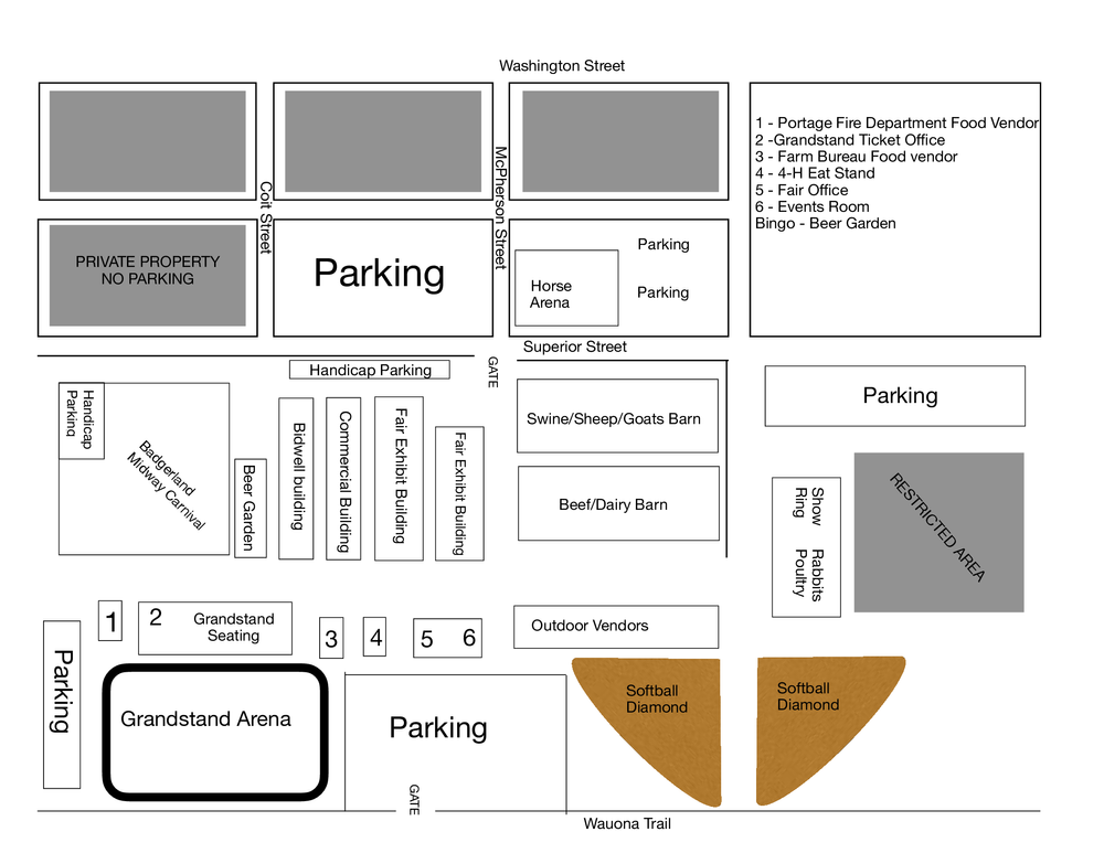 2025 FAIRGROUNDS MAP — Columbia County Fair