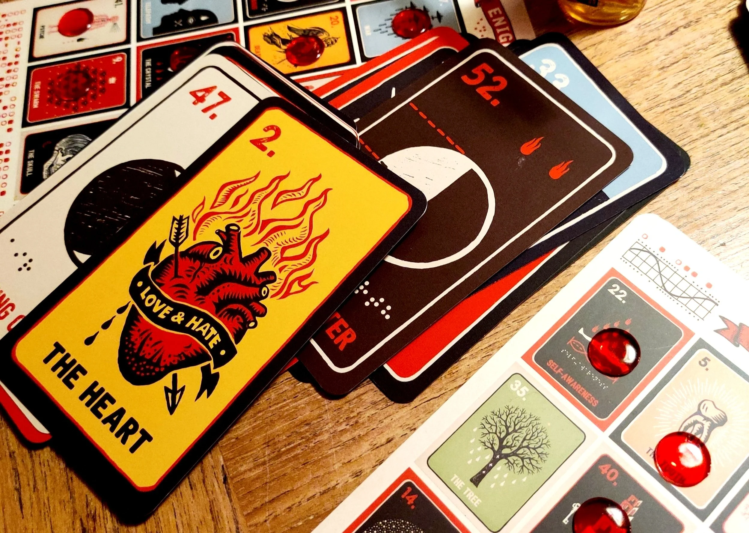An Occult Bingo night. Cards for divination. Game inspired by mexican ...