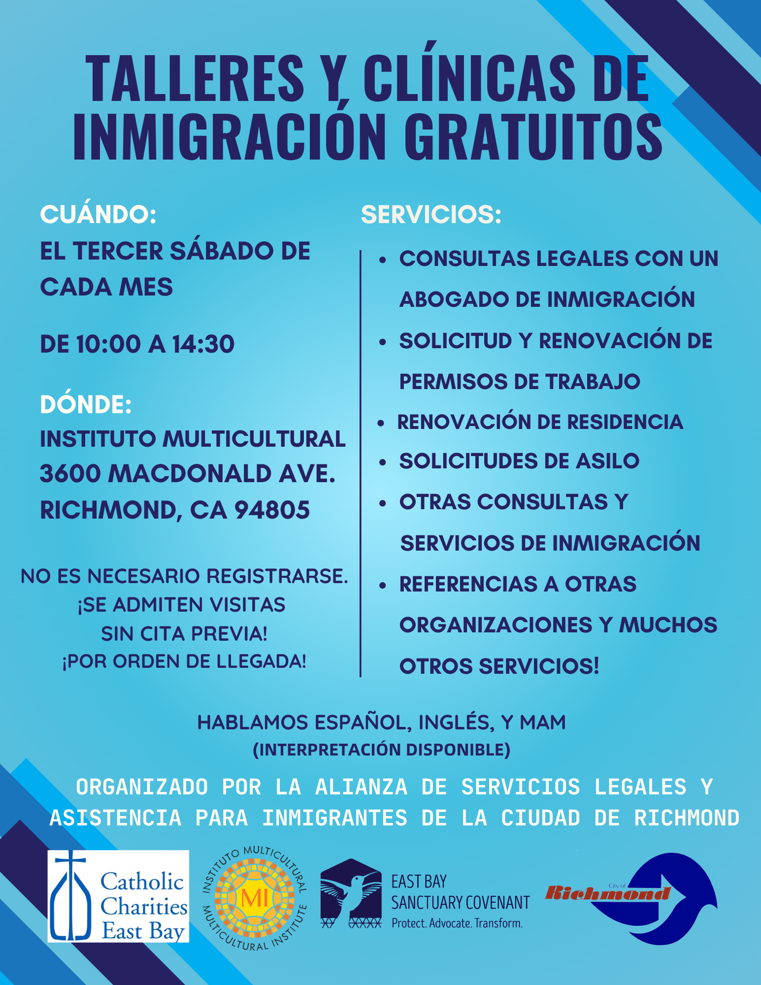 Free Immigration Workshop & Clinic/Taller y Clínica Gratuito Sobre ...