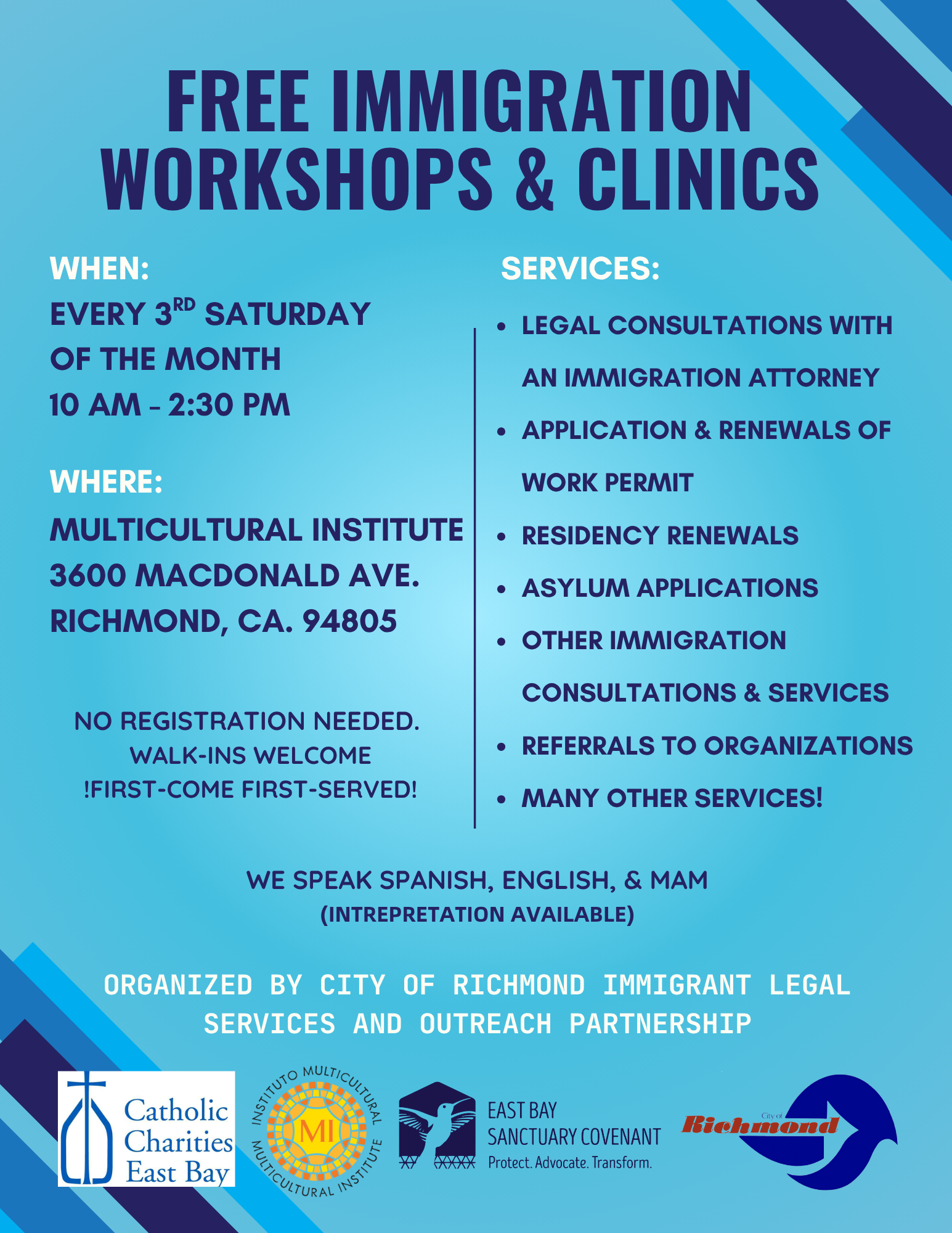 Free Immigration Workshop & Clinic/Taller y Clínica Gratuito Sobre ...