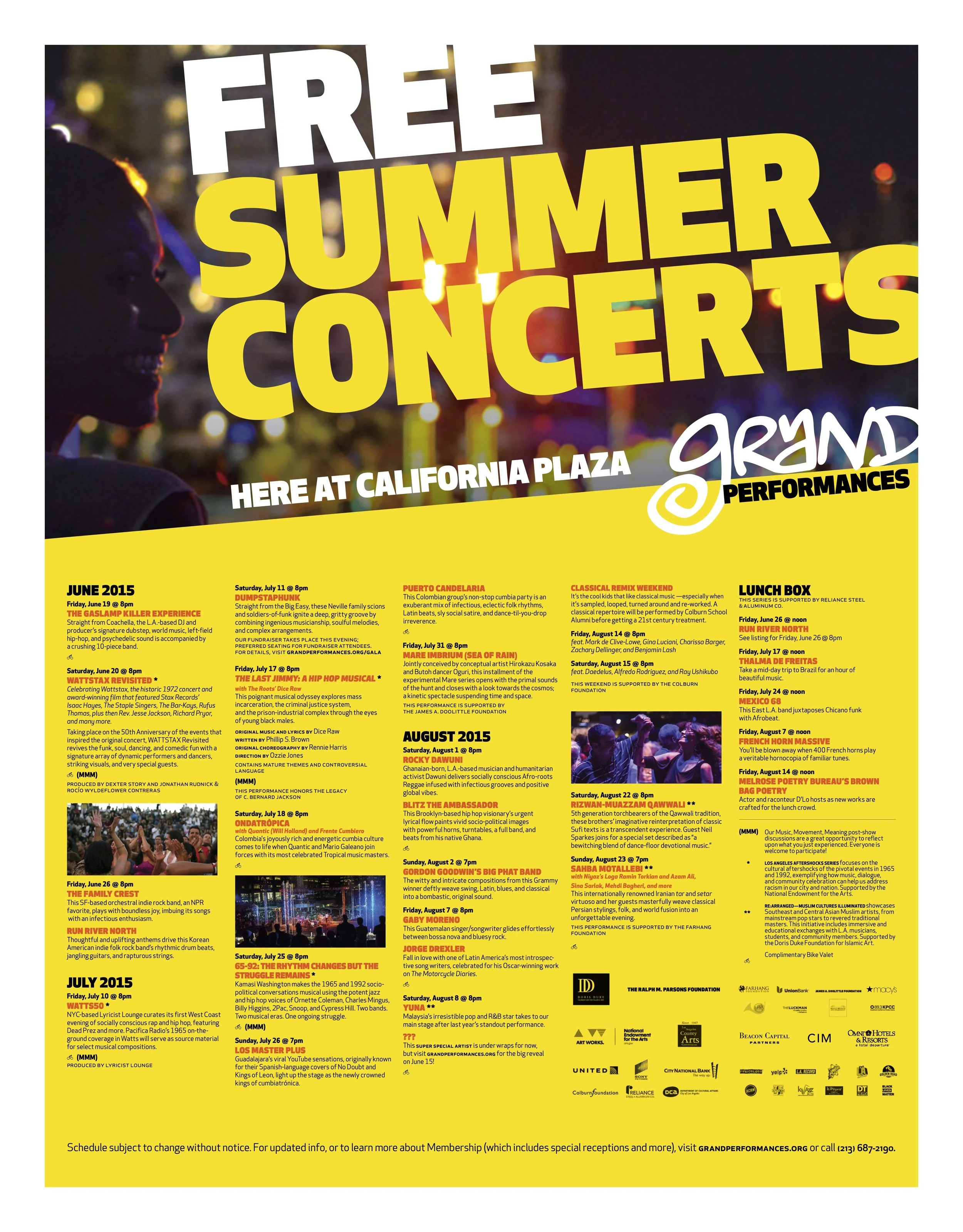 History — Grand Performances | Free Outdoor Summer Concert Series
