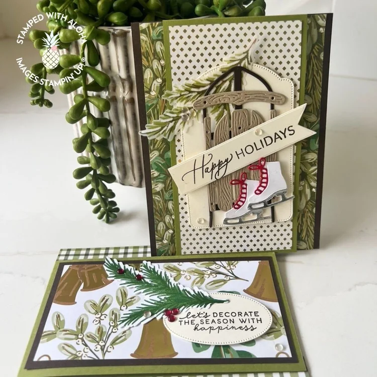 Make 2 Beautiful Front-Flap Christmas Cards! — Stamped with Aloha