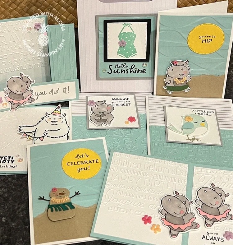 Featured Cards From Summer Pool Party Class — Stamped with Aloha