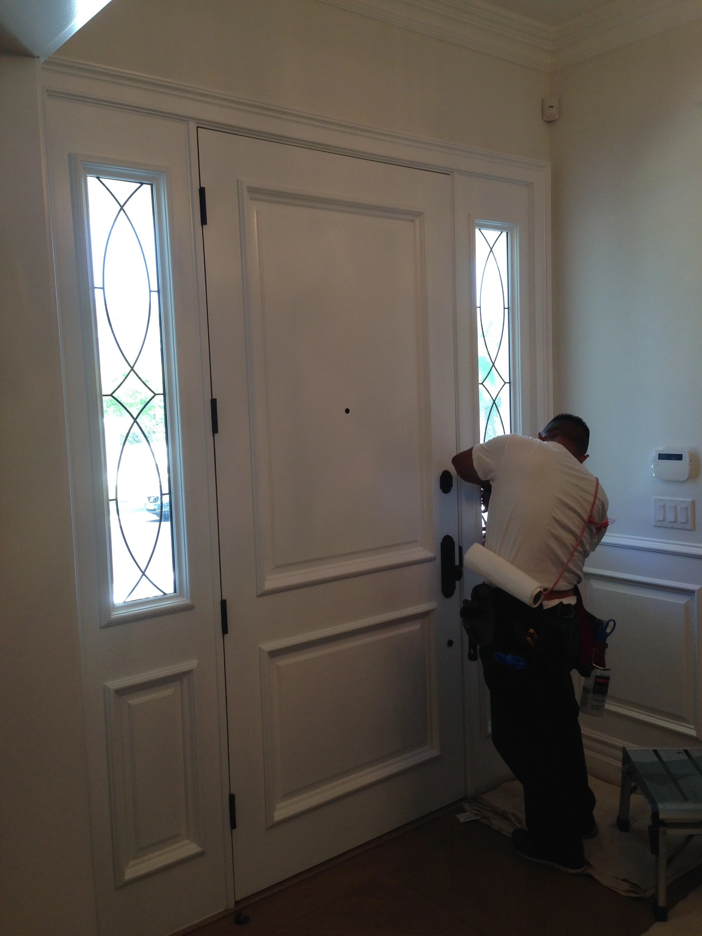 Residential Home French Door Window Film Installation - Window Tint Los ...