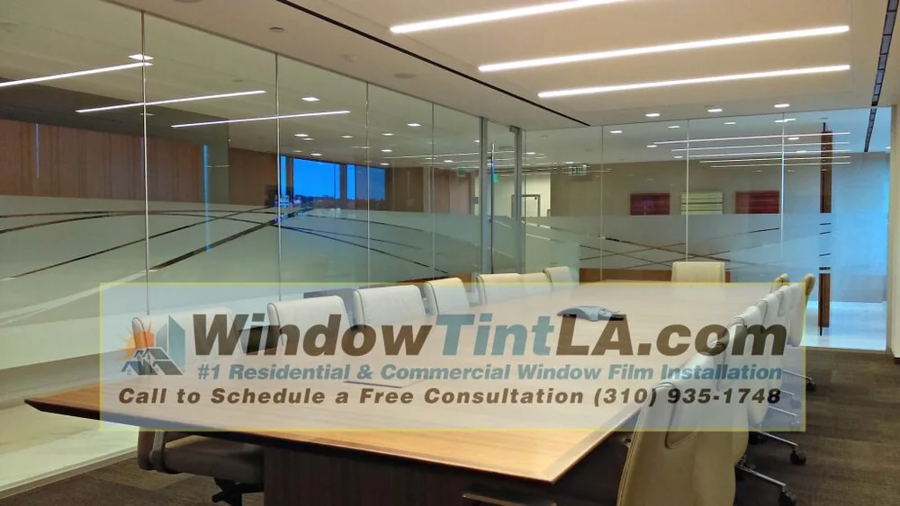 Conference Room Glass Frosting | Privacy and Safety — Window Tint LA