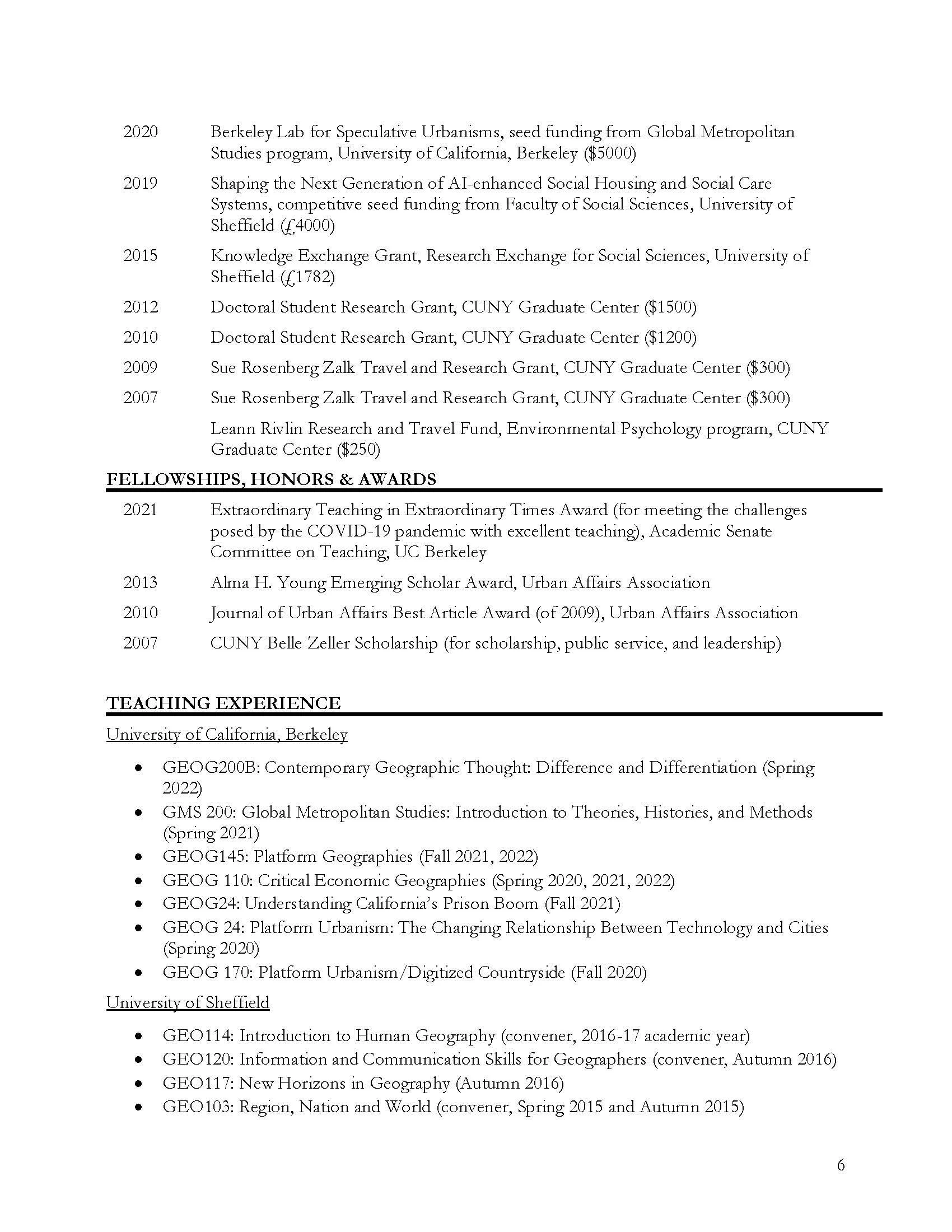 Curriculum vitae — Desiree Fields, Ph.D.