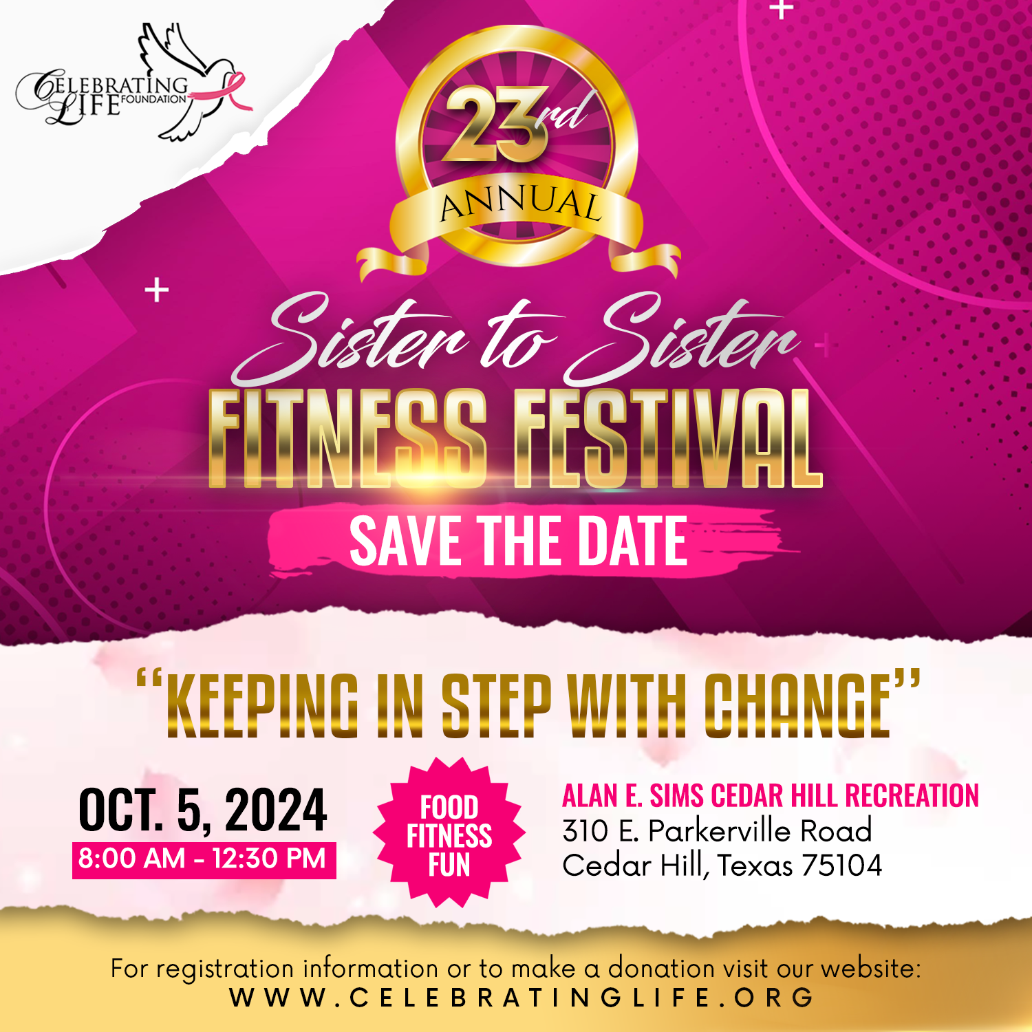 23rd Annual Sister to Sister Fitness Festival — Celebrating Life