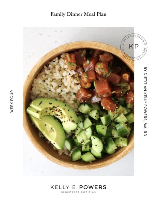 Family Dinner Meal Plan for Week One by Registered Dietitian — Kelly Powers