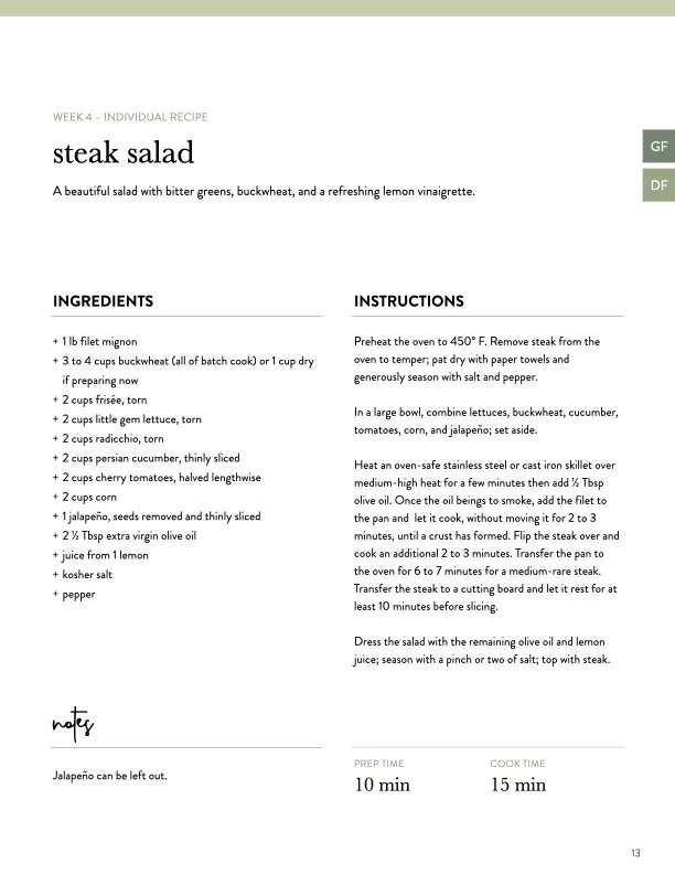 Family Dinner Meal Plan for Week One by Registered Dietitian — Kelly Powers