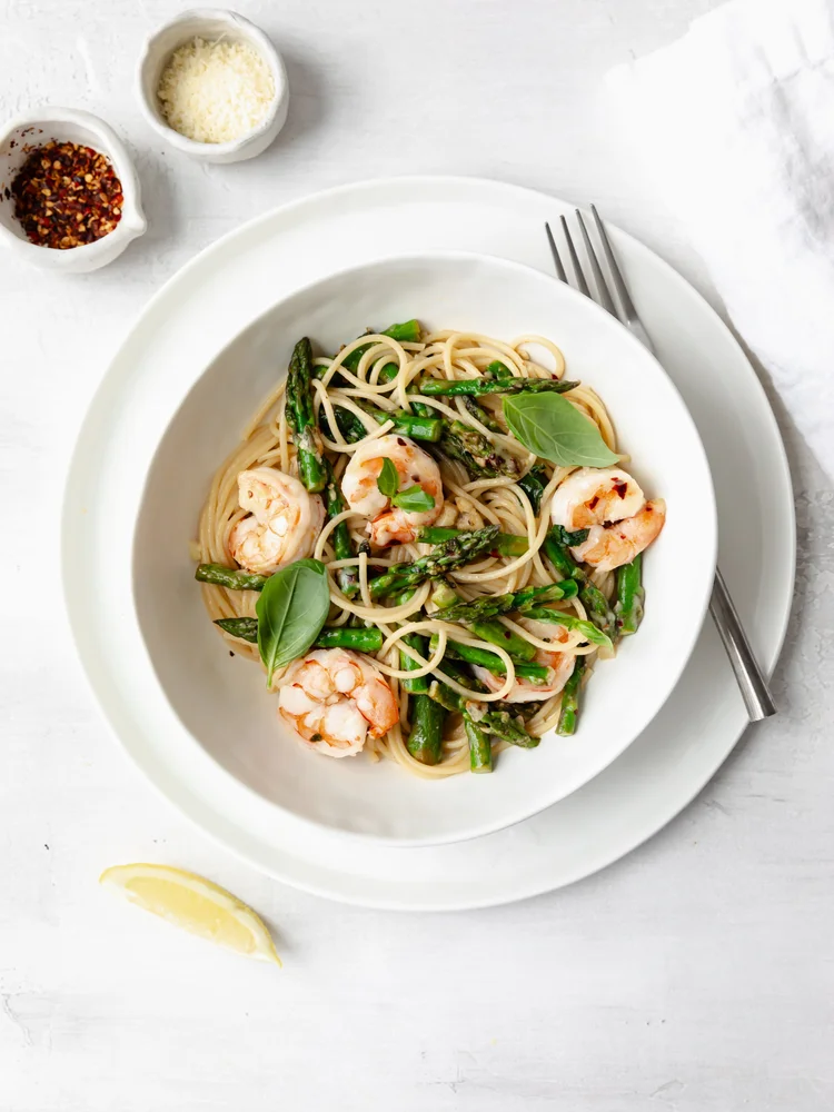 Pasta al Limone with Asparagus and Shrimp — Kelly Powers