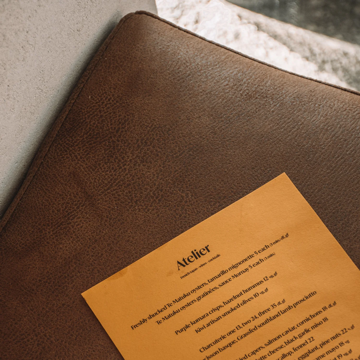Menu — Atelier