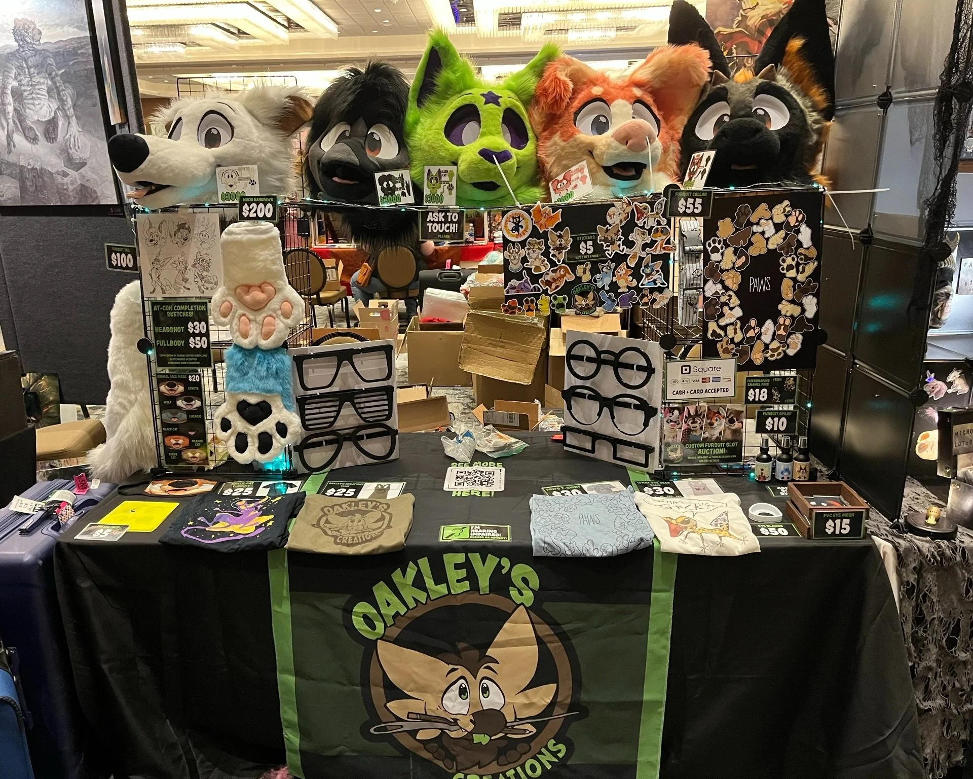 Table Set-up Preview — Oakley's Creations Fursuits