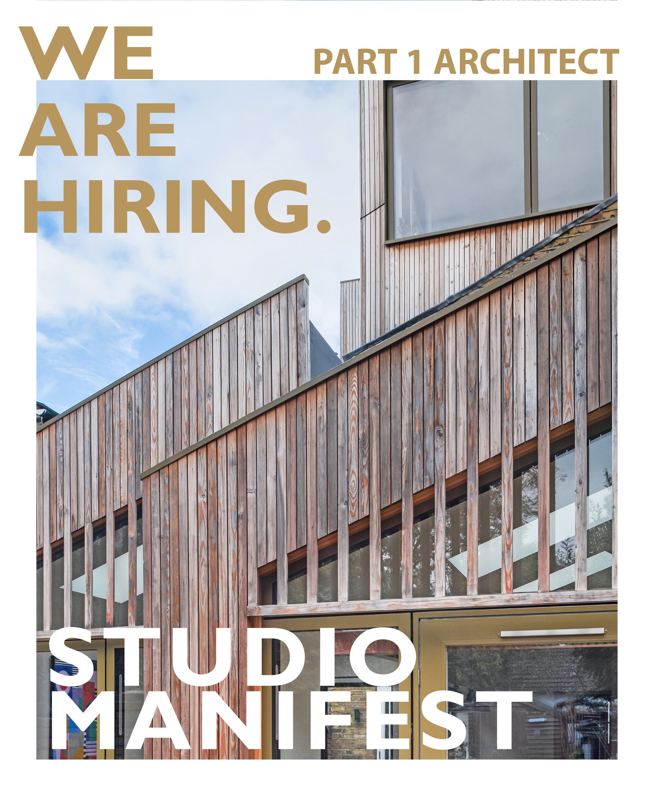 We are hiring - Part 1 Architect — Studio Manifest Architects