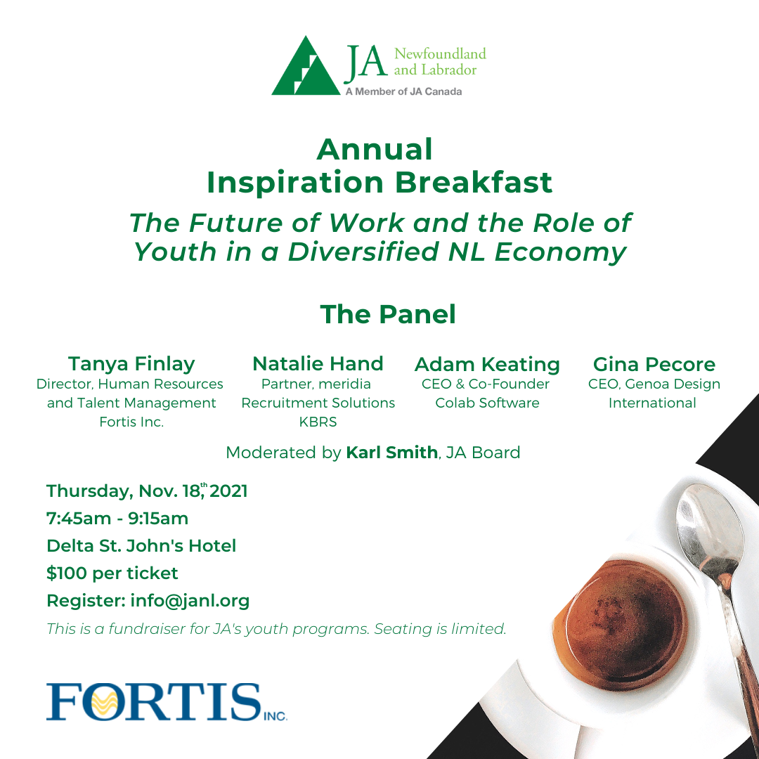 2021 Inspiration Breakfast — Junior Achievement Newfoundland and Labrador