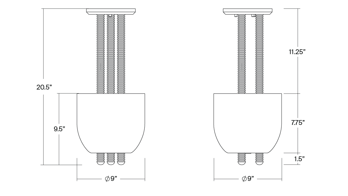 Folton Ceiling mount — Studio Luddite