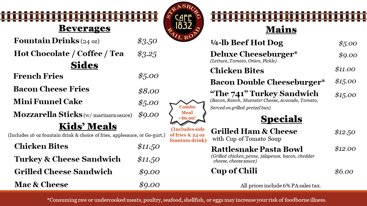 View Our Menu & Order To Go — Cafe 1832