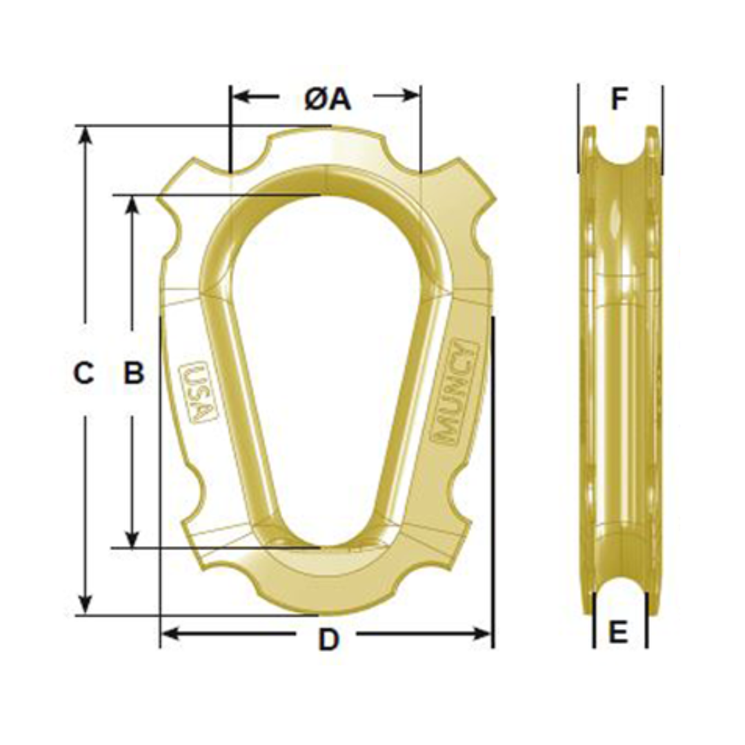 Slip-through thimble — Rigging & Heavy Lifting Equipment Supplier