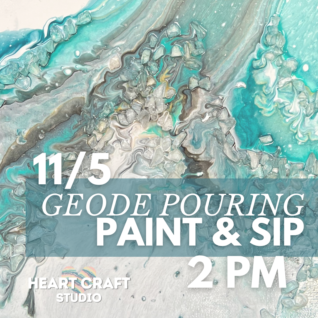 Geode Paint Pour — Heart Craft Studio