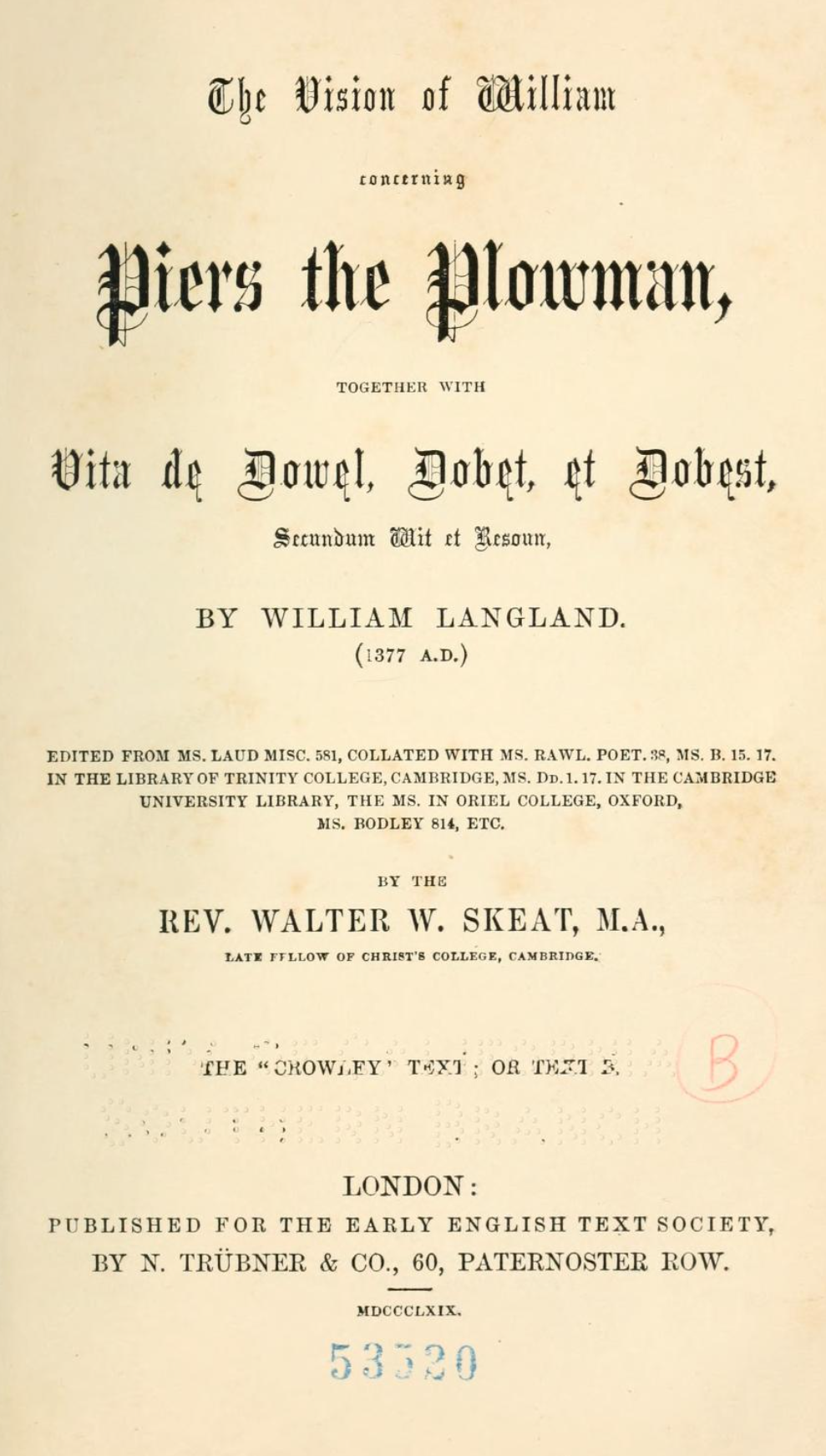 Piers Plowman Poem