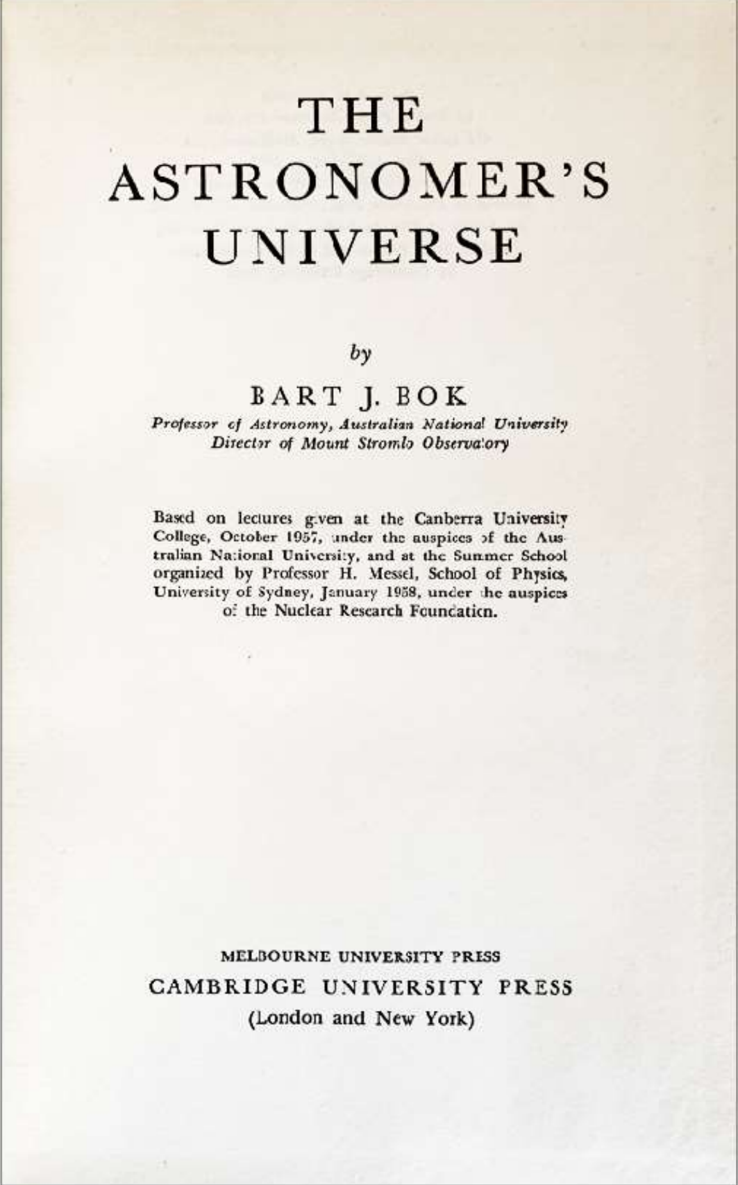 Week 116: The Astronomer’s Universe — Robert Menzies Institute