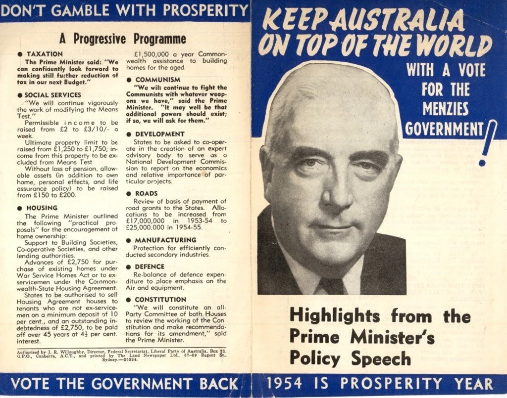 1954 Election — Robert Menzies Institute