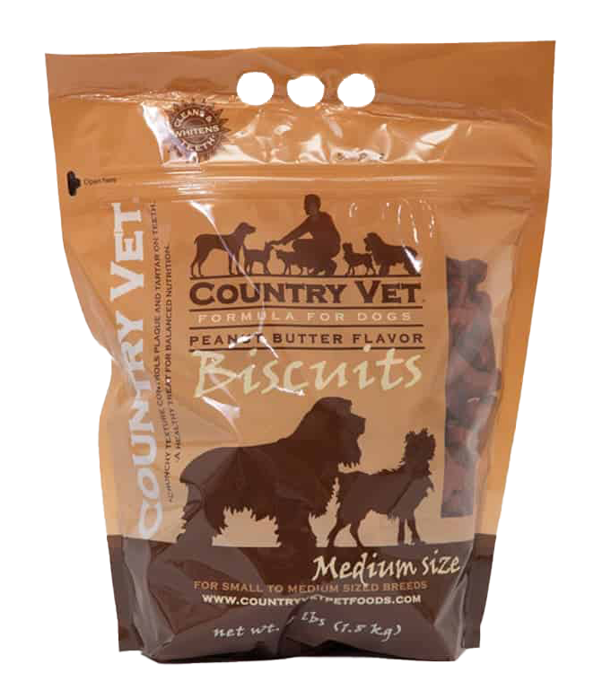 Country Vet Peanut Butter Flavored Dog Treats — Country Vet Pet Food