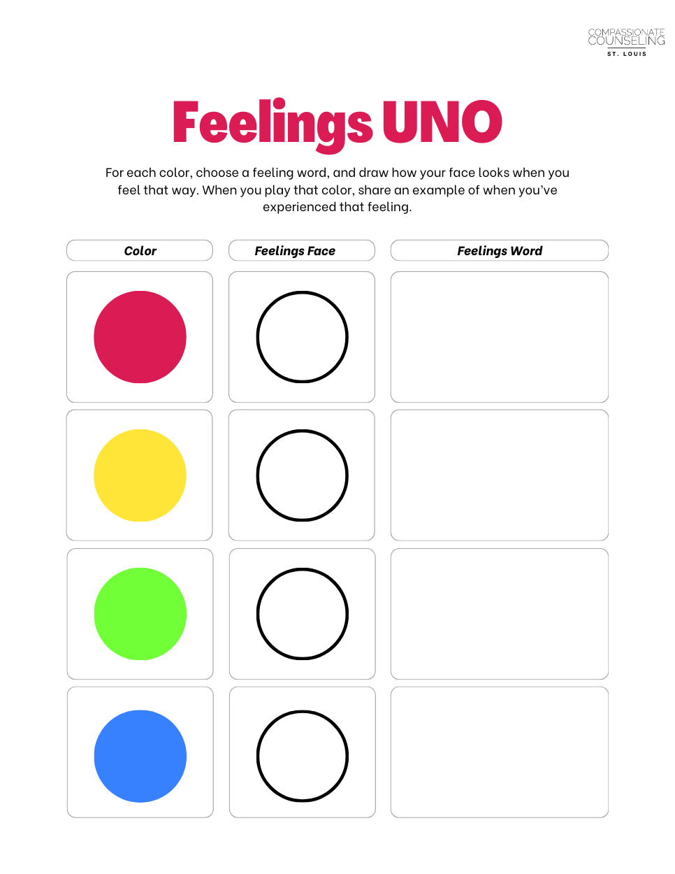 UNO Therapy Tools — Compassionate Counseling St. Louis