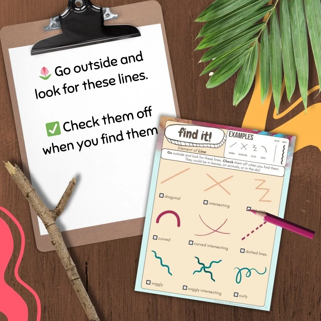 Free Art Scavenger Hunt with Checklist: Element of Line — ARTventurous ...