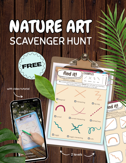 Free Art Scavenger Hunt with Checklist: Element of Line — ARTventurous ...