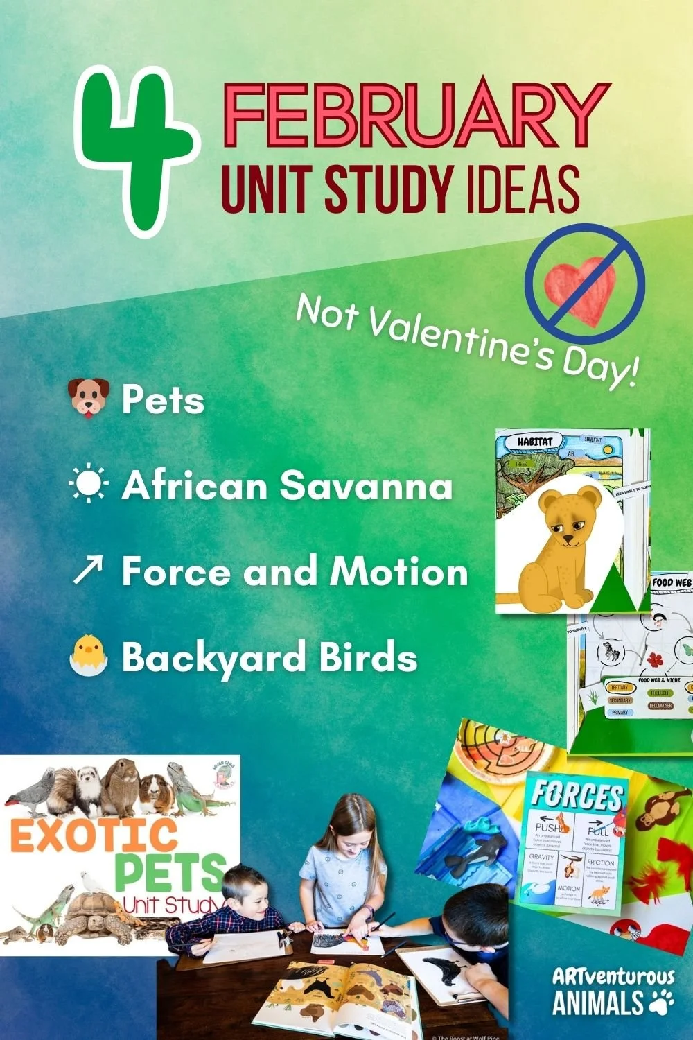 4 Homeschool Unit Studies for February: 6-11 Year Olds — ARTventurous Animals