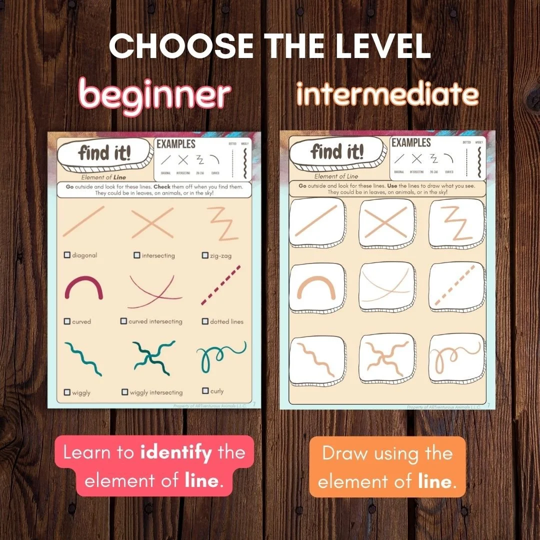 Free Art Scavenger Hunt with Checklist: Element of Line — ARTventurous ...