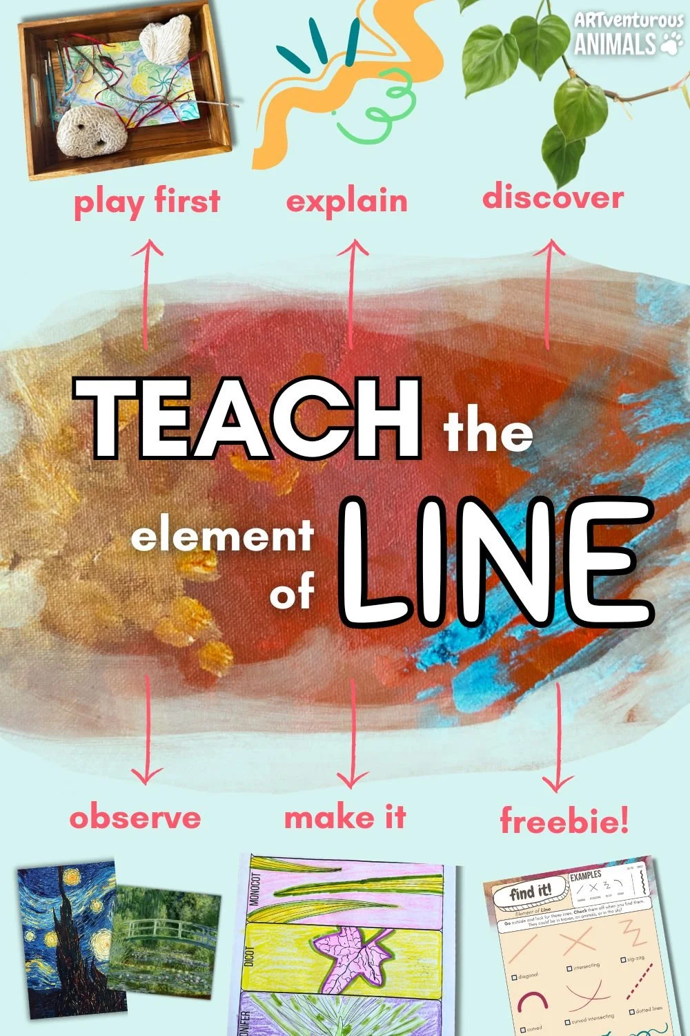 How to Teach Art to Kids: The Element of Line — ARTventurous Animals