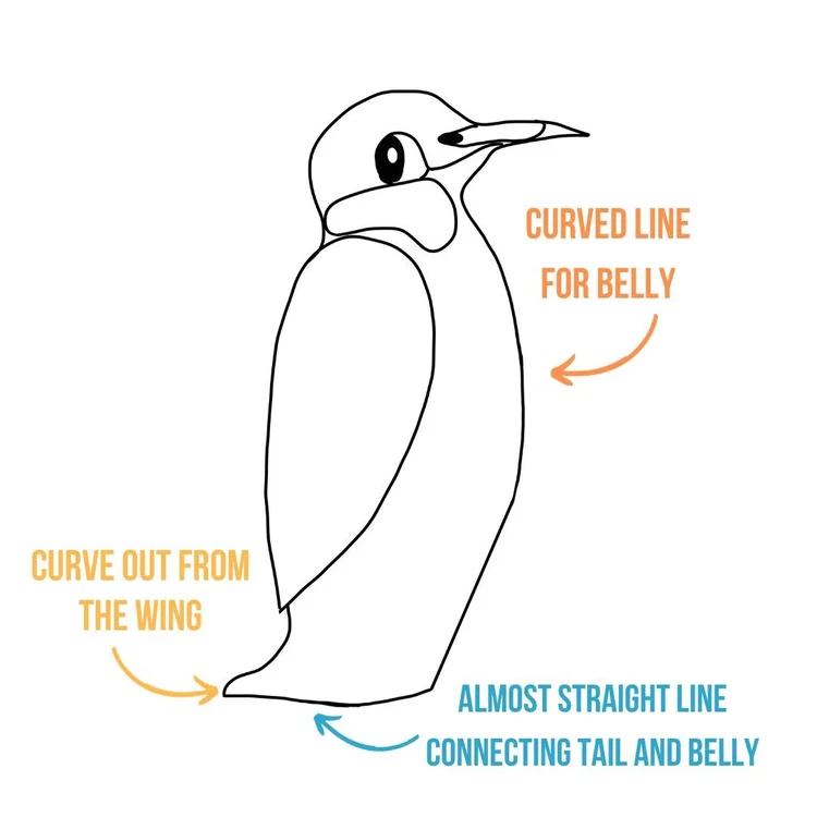 How to Draw a Penguin: Step-by-Step Guide with Free Worksheet ...
